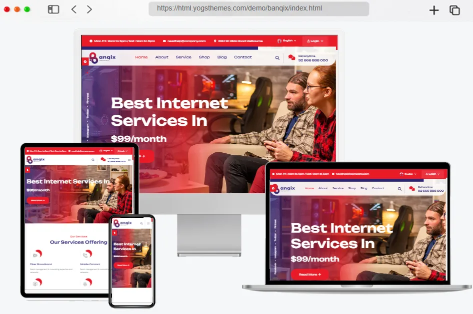 14 Best Broadband & Internet Provider Website Templates 2026 ...