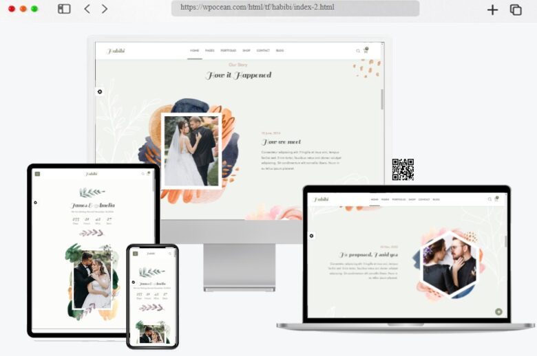 30+ Best Free & Premium Wedding Website Templates 2025 – freshDesignweb