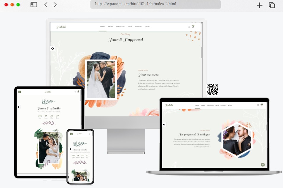 30+ Best Free & Premium Wedding Website Templates 2025 – freshDesignweb