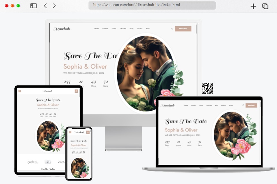 30+ Best Free & Premium Wedding Website Templates 2025 – freshDesignweb