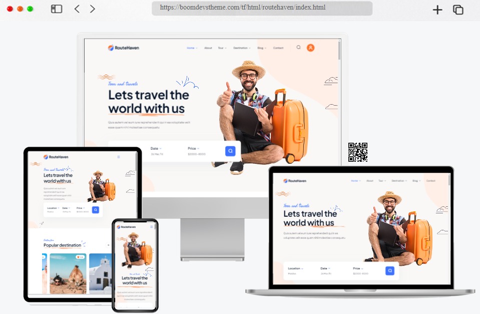 30+ Best Free & Paid Travel Website Templates 2025 – freshDesignweb