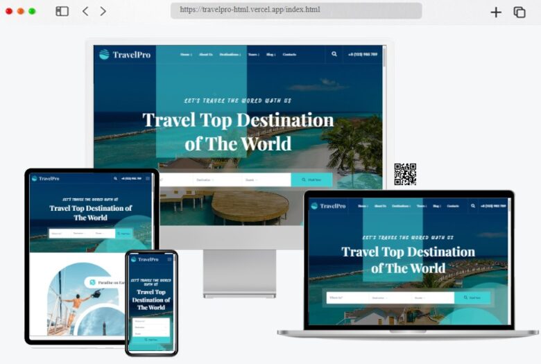 30+ Best Free & Paid Travel Website Templates 2025 – freshDesignweb