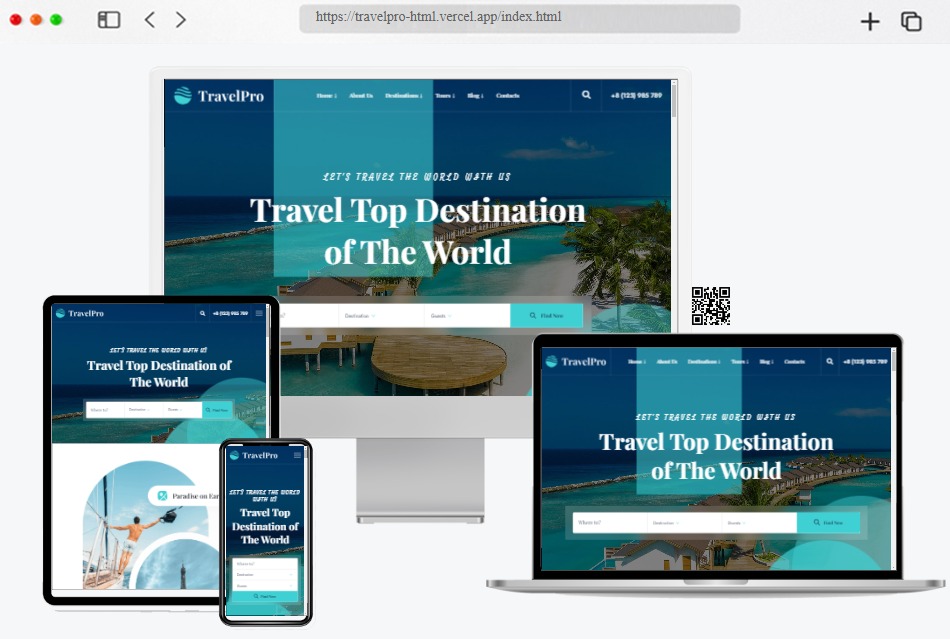 30+ Best Free & Paid Travel Website Templates 2025 – freshDesignweb