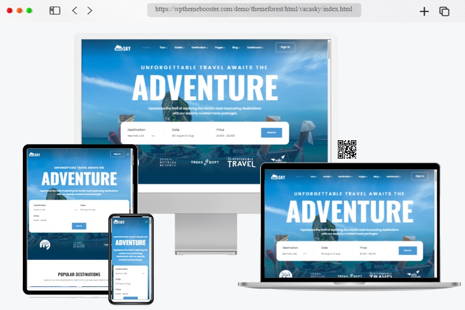 30+ Best Free & Paid Travel Website Templates 2025 – freshDesignweb