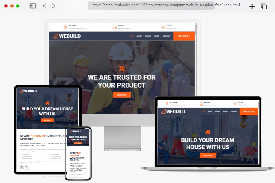 30+ Best Construction Company Website Templates for 2025 – freshDesignweb