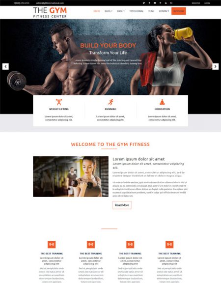 20+ Best Free Gym & Fitness WordPress Themes 2025 – freshDesignweb