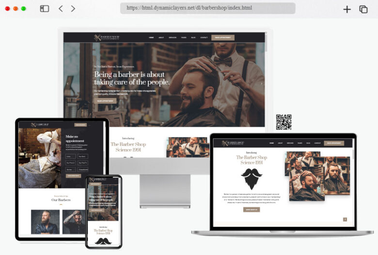 10+ Best Responsive Barber Shop Website Templates for 2026 – freshDesignweb