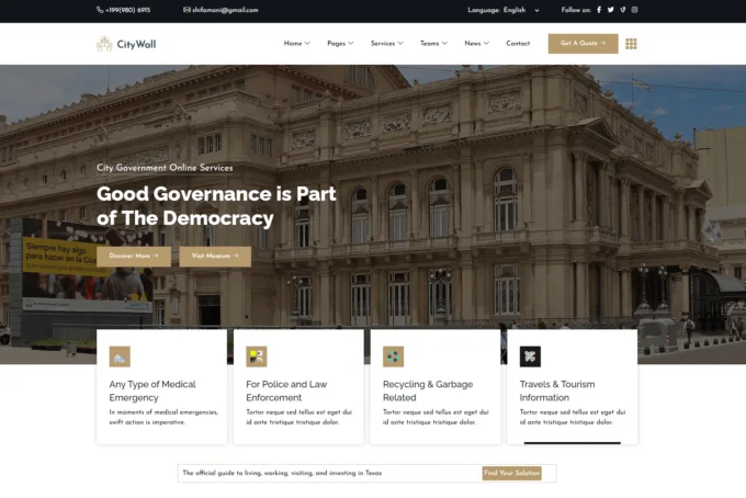 10+ Best Government Website Templates for 2026 – freshDesignweb