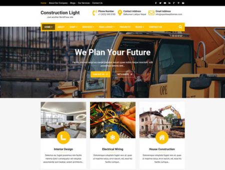 15+ Best Free Construction WordPress Themes 2025 – freshDesignweb