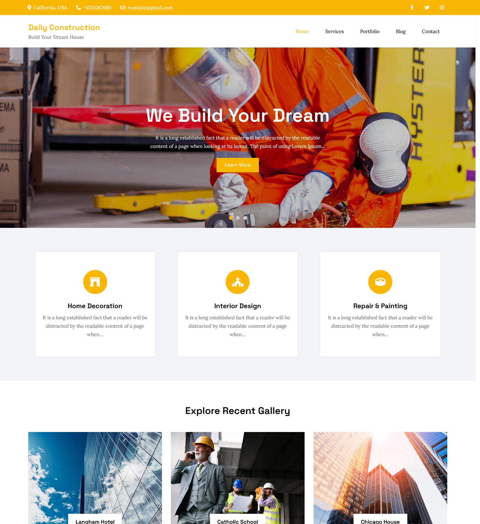15+ Best Free Construction WordPress Themes 2025 – freshDesignweb