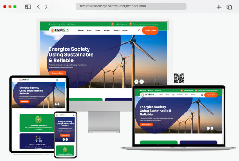 20+ Best Wind & Solar Energy Website Templates 2025 – freshDesignweb