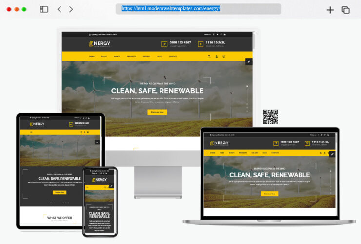 20+ Best Wind & Solar Energy Website Templates 2025 – freshDesignweb