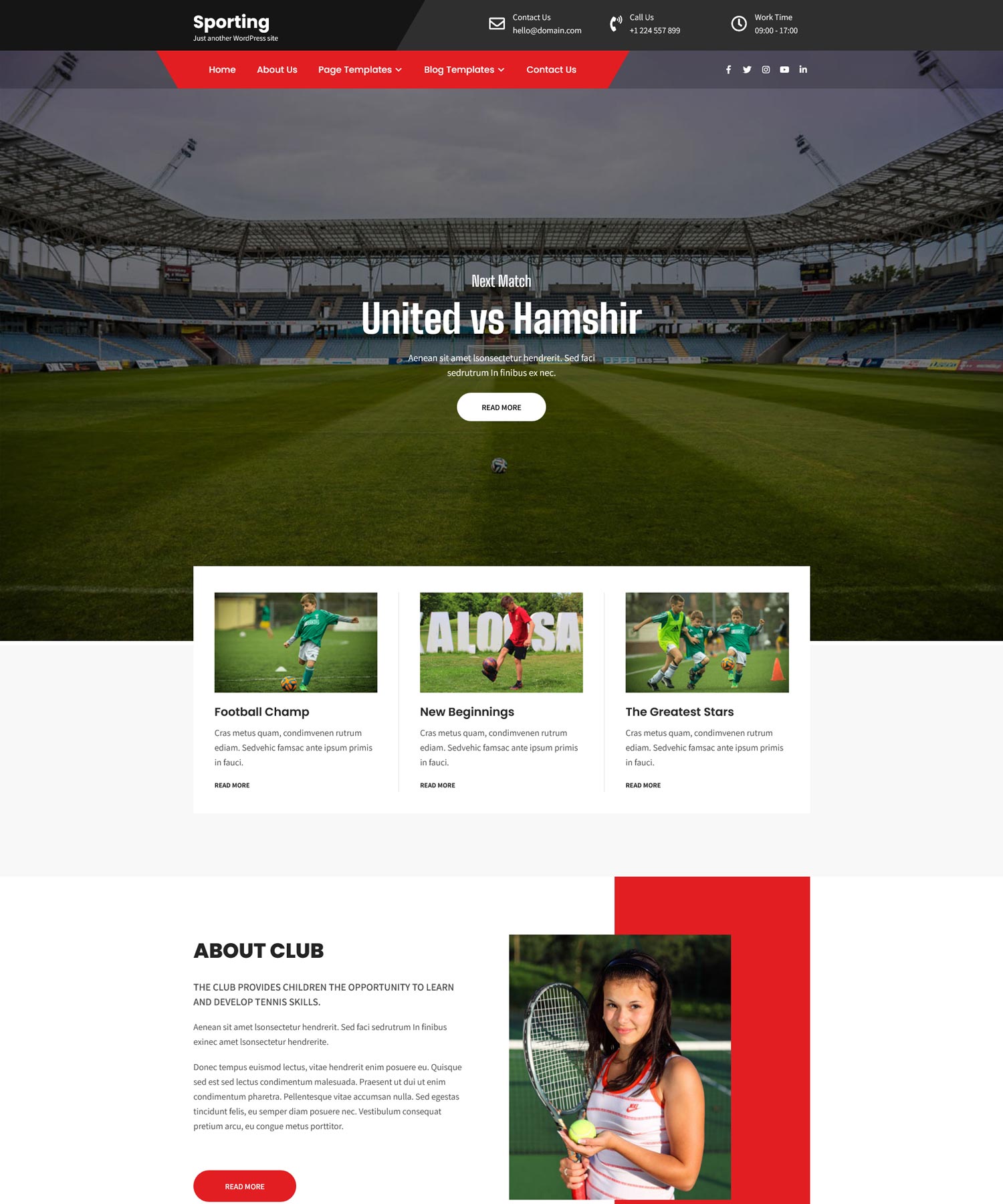 10+ Best Free Sports WordPress Themes for 2025 – freshDesignweb