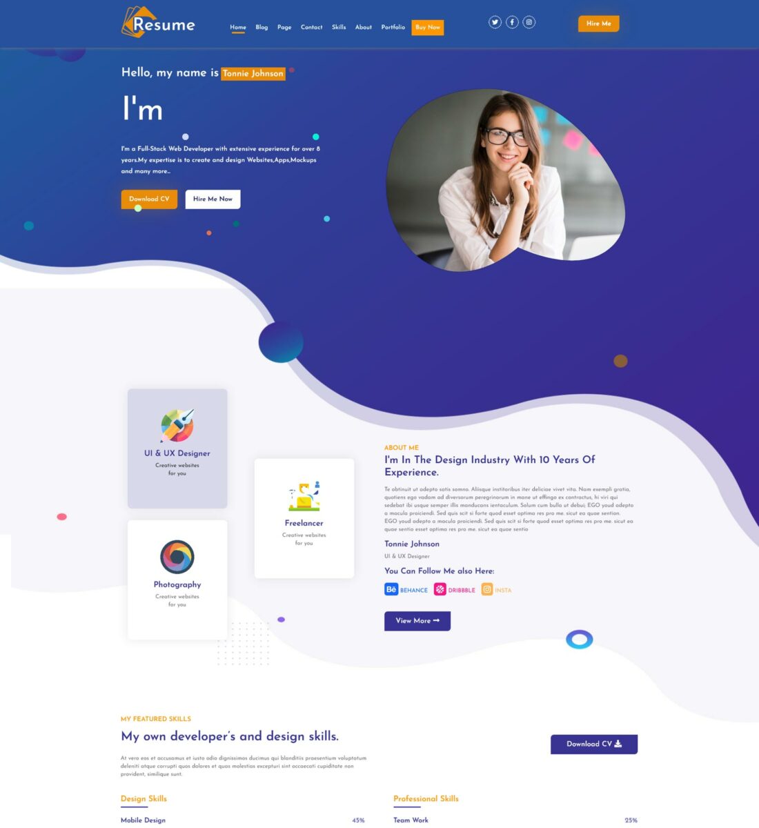10+ Best Free Resume WordPress Themes for 2026 – freshDesignweb