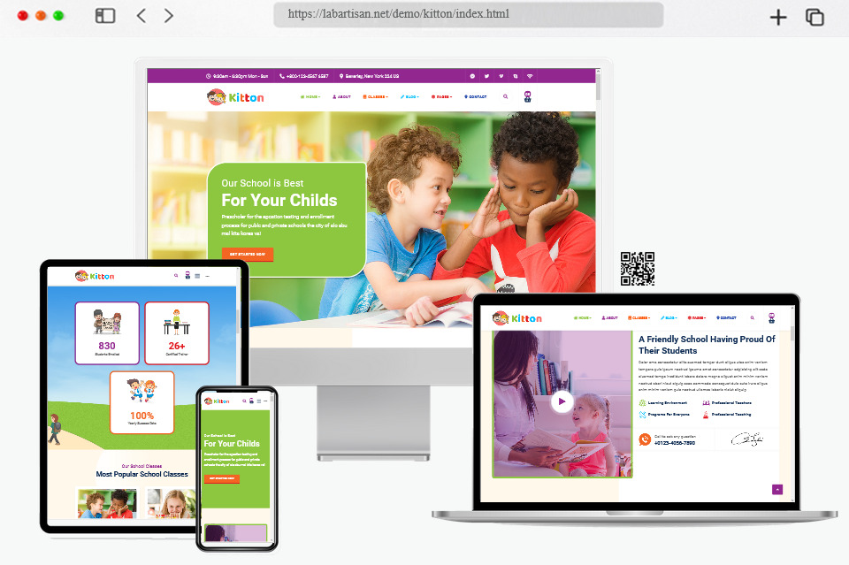 10+ Best Kids and Kindergarten Website Templates for 2025 – freshDesignweb
