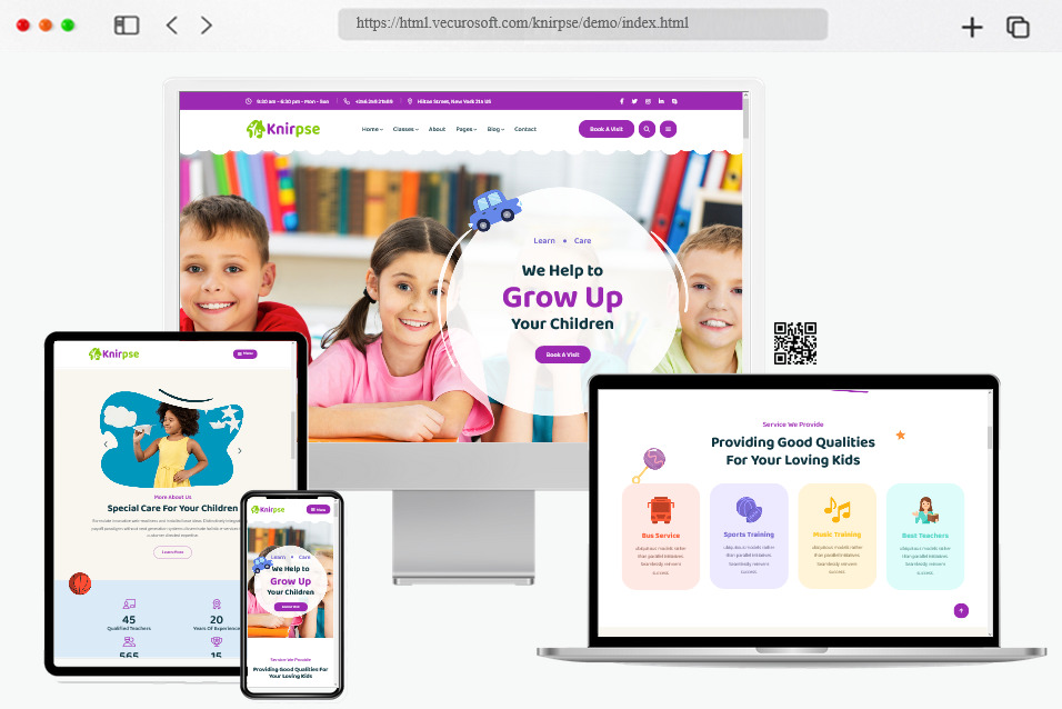 10+ Best Kids and Kindergarten Website Templates for 2025 – freshDesignweb