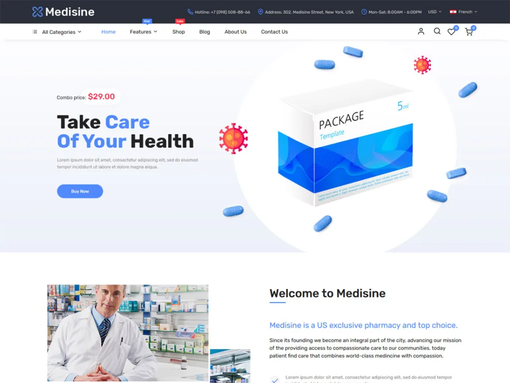 8 Best Medicine Pharmacy Magento Themes 2026 – freshDesignweb