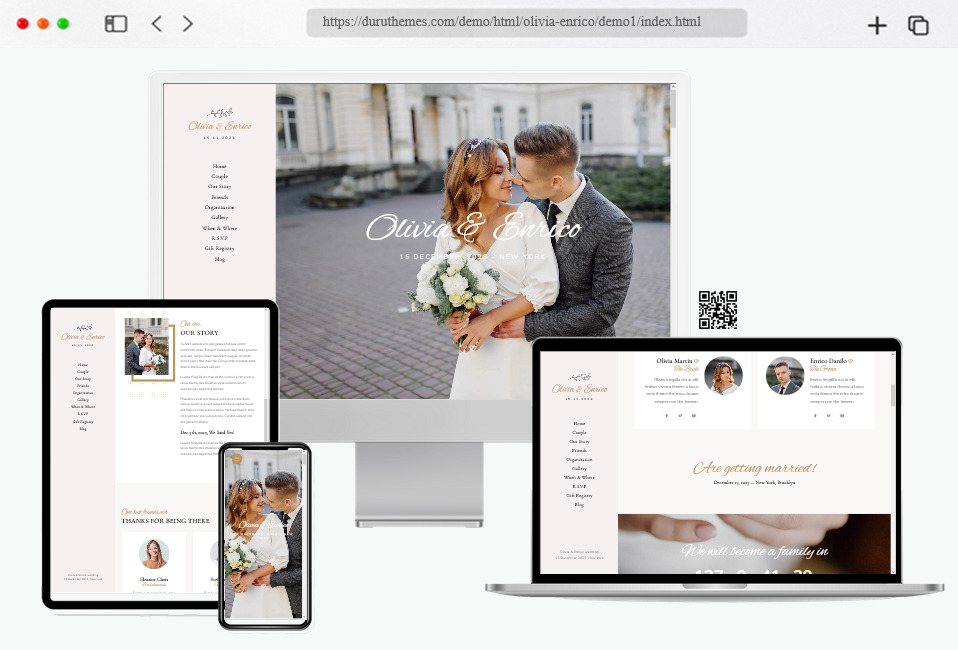 30+ Best Free & Premium Wedding Website Templates 2025 – freshDesignweb