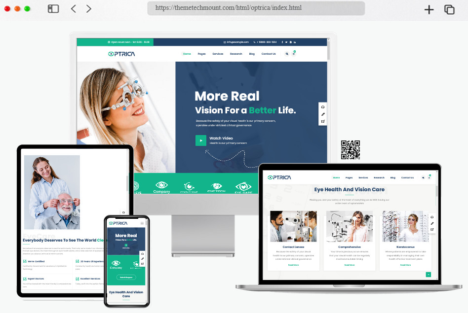 10+ Best Eye Care & Optometrist Website Templates 2025 – freshDesignweb