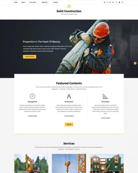 15+ Best Free Construction WordPress Themes 2025 – freshDesignweb