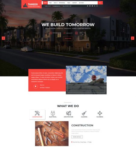 15+ Best Free Construction WordPress Themes 2025 – freshDesignweb