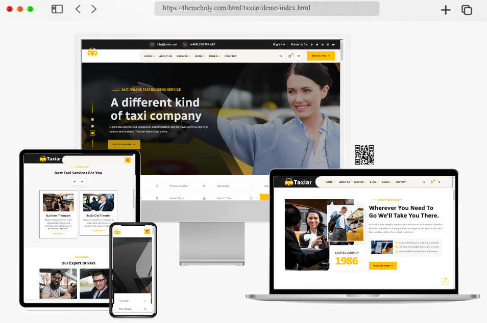 9 Best Premium Taxi Website Templates 2024 - freshDesignweb