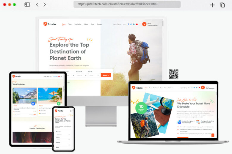 30+ Best Free & Paid Travel Website Templates 2026 – freshDesignweb