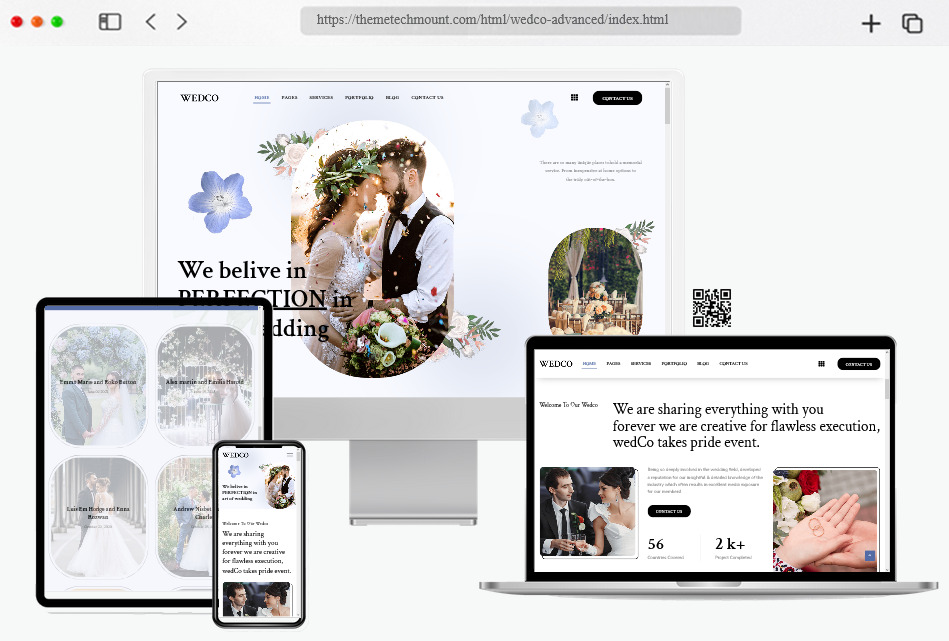30+ Best Free & Premium Wedding Website Templates 2025 – freshDesignweb