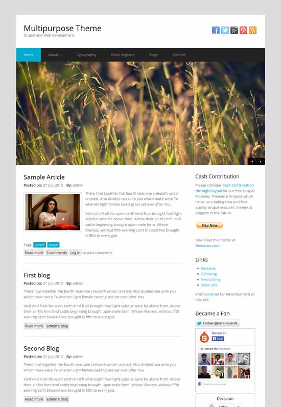 50 Best Free Responsive Drupal Themes - freshDesignweb