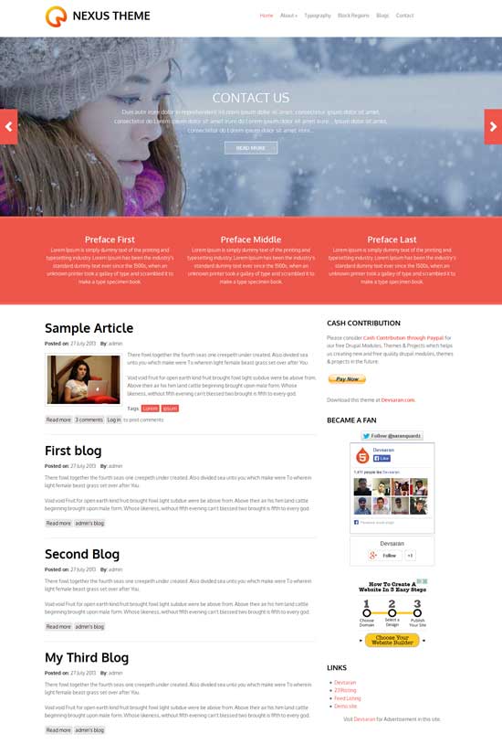 50 Best Free Responsive Drupal Themes - freshDesignweb