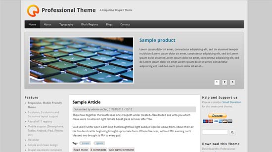 50 Best Free Responsive Drupal Themes - freshDesignweb