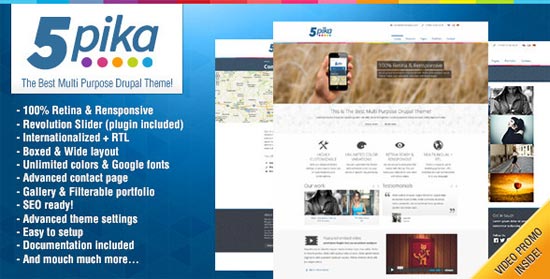 50 Best Free Responsive Drupal Themes - freshDesignweb